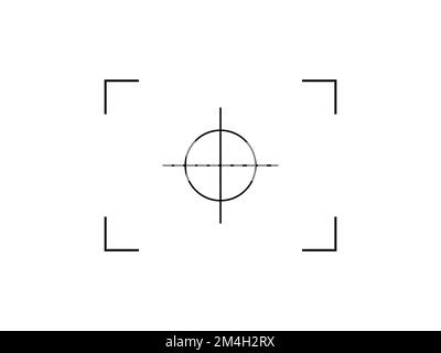 Cross focus line icon for apps and website. Camera frame viewfinder ...