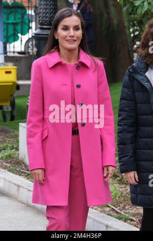 Madrid, Spain. 21st Dec, 2022. Queen Letizia of Spain visits the Niño ...
