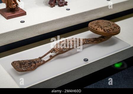 An exquisite traditional Chinese ornament, ruyi woodcarving Stock Photo ...