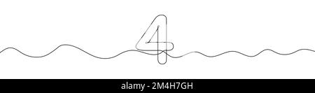 Number 8 in continuous line drawing style. Line art of number eight ...