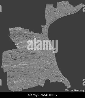 Topographic relief map of WORMS, GERMANY Stock Vector Image & Art - Alamy