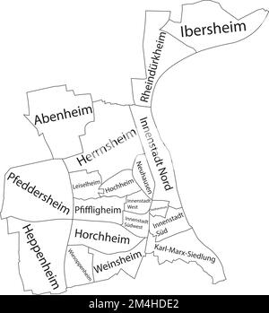White quarters map of WORMS, GERMANY Stock Vector Image & Art - Alamy