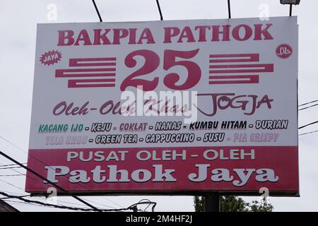 Bakpia pathok 25 nameboard. Bakpia pathok 25 is one of the famous shop ...