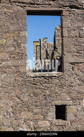 Dunnottar Castle Stonehaven Aberdeenshire the interior of the Keep or ...
