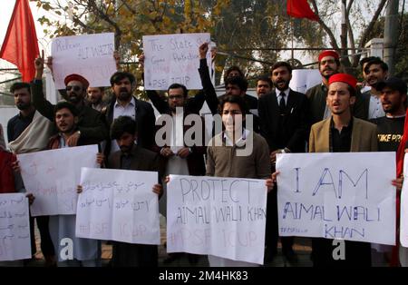 Members of Pashtun Students Federation (PSF) Balochistan are holding ...
