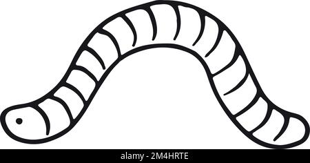 earthworm worm sketch hand drawn vector Stock Vector Image & Art - Alamy