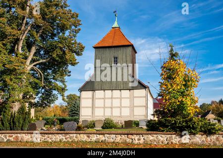 Schoenberg Mark village church, Lindow, Brandenburg, Germany Stock ...