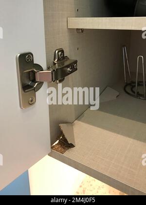 A broken shelf with the nail Stock Photo - Alamy
