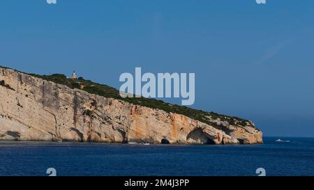 Blue Caves, morning light, lighthouse, rocky coast, northeast coast ...