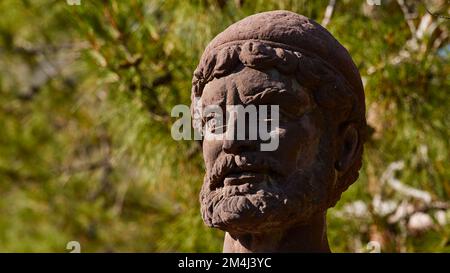 Bust of Ulysses, Stavros village, Ithaca Island, Ionian Islands, Greece ...