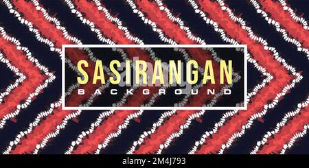 Sasirangan, tie and dye traditional art from South Borneo in vector ...