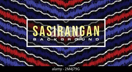 Sasirangan, tie and dye traditional art from South Borneo in vector ...