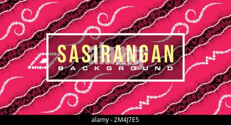 Sasirangan, tie and dye traditional art from South Borneo in vector ...
