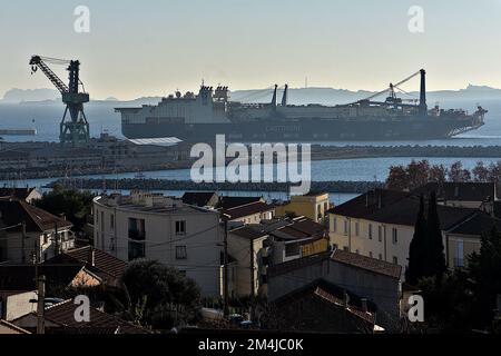 Marseille, France. 17th Dec, 2022. The Pipe Laying Vessel (PLV ...