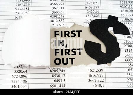 FIFO first in first out symbol. Concept words FIFO first in first out ...