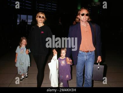Mariel Hemingway with husband Stephen Crisman and daughters May 1993 ...