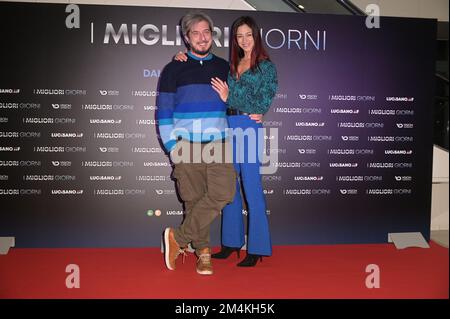 Paolo Ruffini (L) and Barbara Clara Pereira (R) attend the red carpet ...