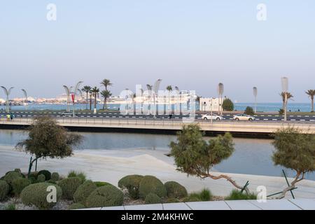 National Museum of Qatar. Corniche Doha Qatar Stock Photo - Alamy