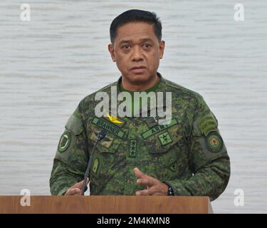 Philippine Army, Commander, Lit Gen Romeo S. Brawner Jr speaks during ...
