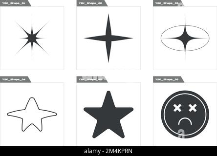 Vector set of Y2K. Large set of retro objects for design. Objects in ...