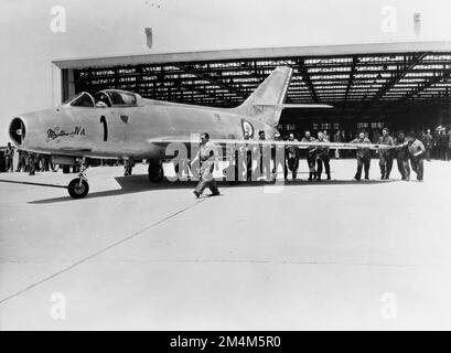 Mystere IV Handed Over to USAF (Offshore). Photographs of Marshall Plan ...
