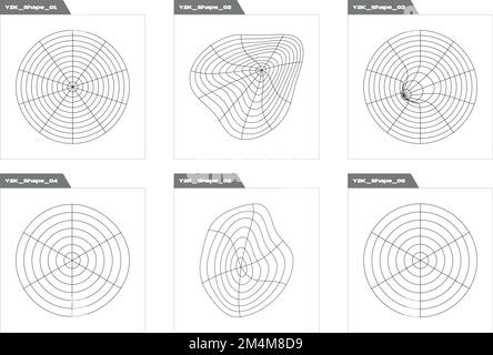 Vector set of Y2K. Extraordinary Graphic Assets. Modern abstract forms ...