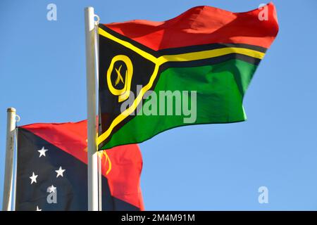 Flags of Polynesia and Melanesia countries flying together include the ...