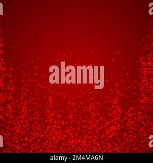 Snowy christmas background. Subtle flying snow flakes and stars on ...