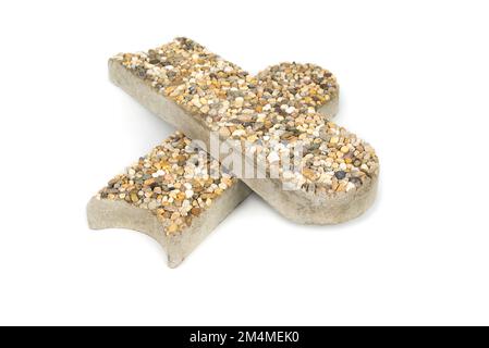 Grass edging tile for garden on a white Stock Photo - Alamy