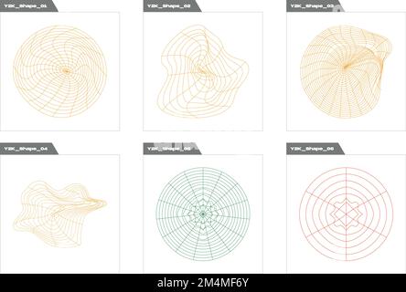 Retro futuristic elements for design. Large set of retro objects for ...