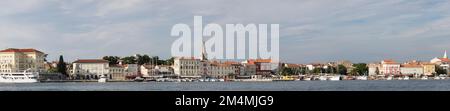 A panoramic view of Porec from the sea Stock Photo - Alamy