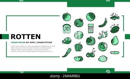 rotten food waste landing header vector Stock Vector Image & Art - Alamy