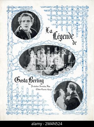 French Trade Ad for LARS HANSON and GRETA GARBO in GOSTA BERLINGS SAGA ...