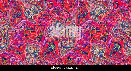 Vibrant pink distortion border. Bright colorful kitsch banner for fluid ...