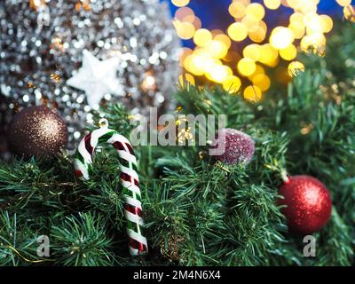Garham, Bavaria, Germany. 22nd Dec, 2022. Christmas ornaments hanging ...