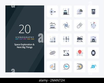 20 Space Exploration And Next Big Things Solid Glyph icon for ...