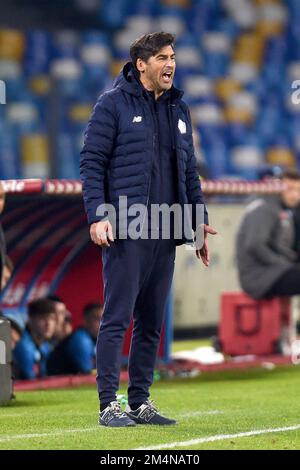 NAPLES, ITALY - DECEMBER 21: Paulo Fonseca coach of Lille in action ...