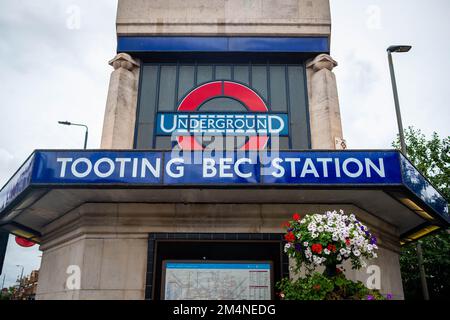 London- September 2022: Tooting Bec Underground Station, a Northern ...