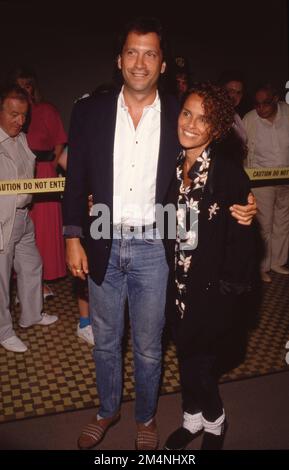 Shari Belafonte and Sam Behrens July 1989 Credit: Ralph Dominguez ...