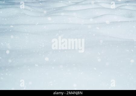Winter landscape with falling snow, defocused background Stock Photo ...