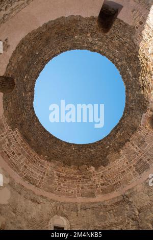 Famous landmark Vestibule in Split town, Croatia, historic circular ...