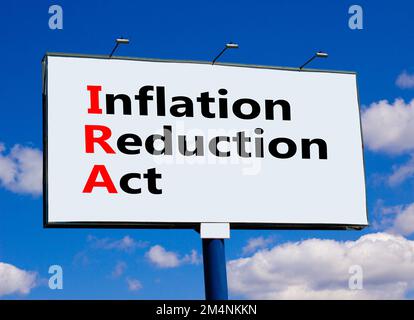 IRA inflation reduction act symbol. Concept words IRA inflation ...