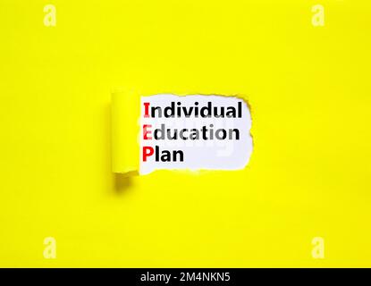 IEP individual education plan symbol. Concept words IEP individual ...