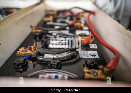 battery bank on a fishing boat in australia Stock Photo - Alamy