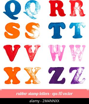 Isolated rubber stamp letters set Stock Vector Image & Art - Alamy