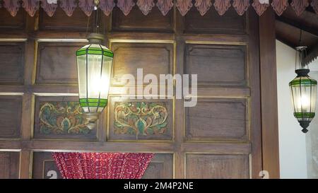 Old antique classic javanese house interior Stock Photo - Alamy