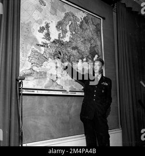 Norstad Explains SHAPE Structure to Visitors. Photographs of Marshall ...