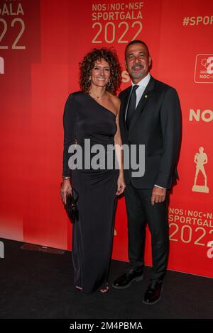 Ruud Gullit and Karin De Rooij arriving at the Ballon d'Or awards ...