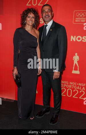 Ruud Gullit and Karin De Rooij arriving at the Ballon d'Or awards ...