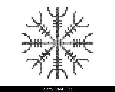 Helm of Awe Aegishjalmur nordic viking symbol isolated graphic design ...